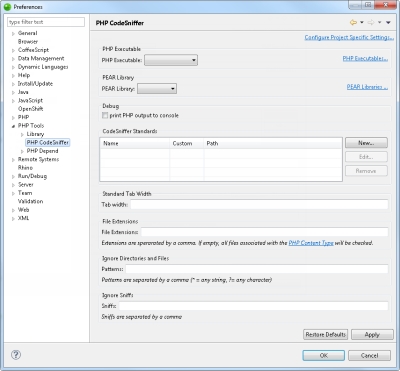 Working with PHP_CodeSniffer